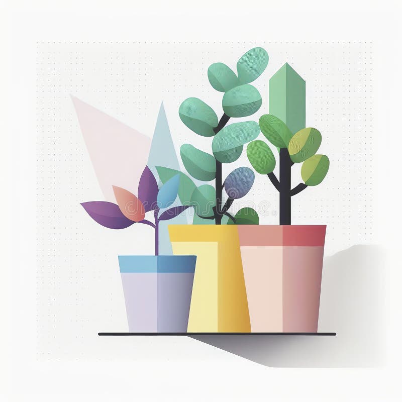 Pastel Business Growth on White Background for Presentations and Web ...