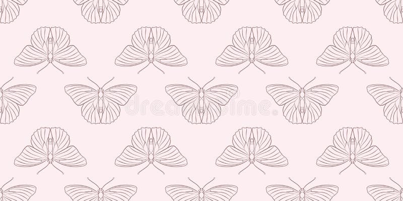 Pastel Butterfly Seamless Repeat Pattern Background Vector Stock Vector ...