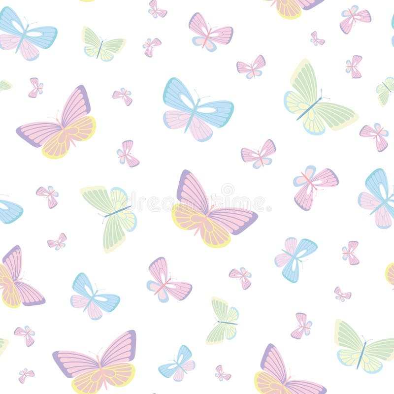 Pastel Butterfly Seamless Repeat Pattern Design, Colorful Happy Pattern ...