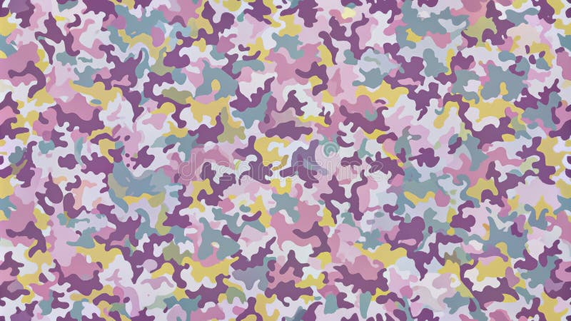 Pastel Camouflage Abstract Purple, Pink, and Yellow Pattern Stock ...
