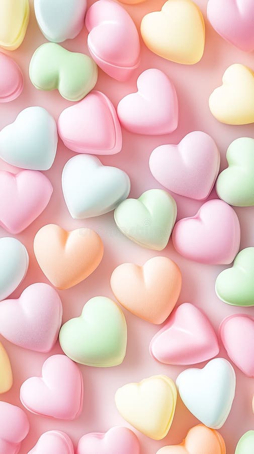 Pastel Candy Hearts in Pink, Green, and Blue Make a Fun, Inviting ...