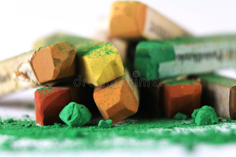 Pastel Chalk Autumn Colours 5 Stock Photo - Image of painter, untidily ...