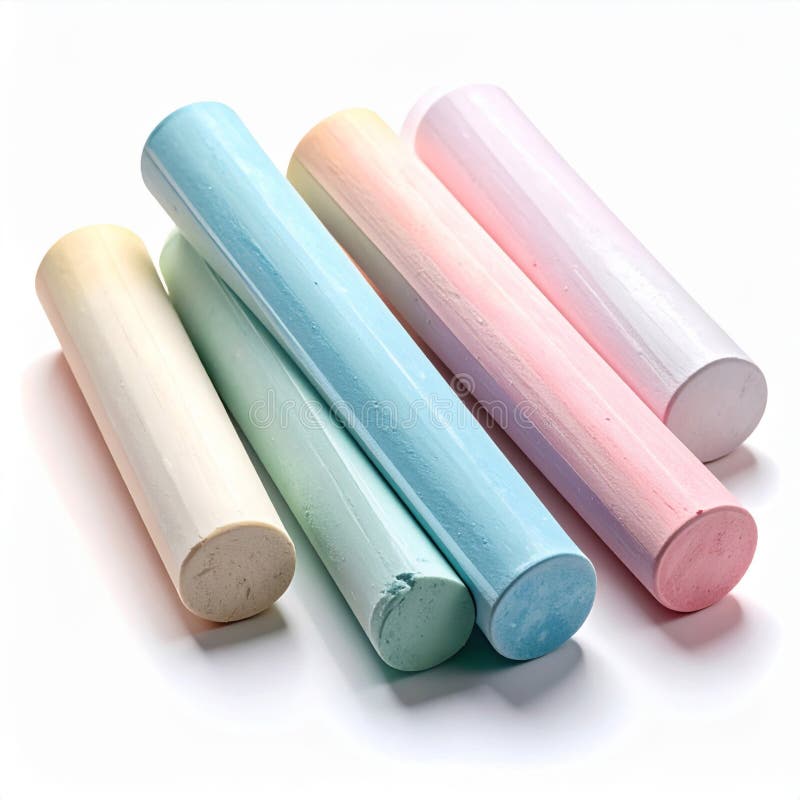 Pastel Chalk Sticks on White Background Stock Illustration ...