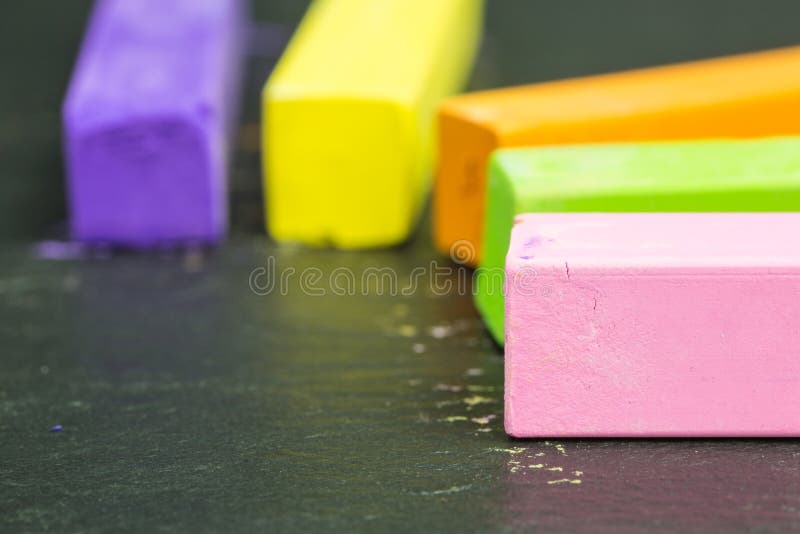 Pastel chalks stock image. Image of craft, green, pigment - 206389277