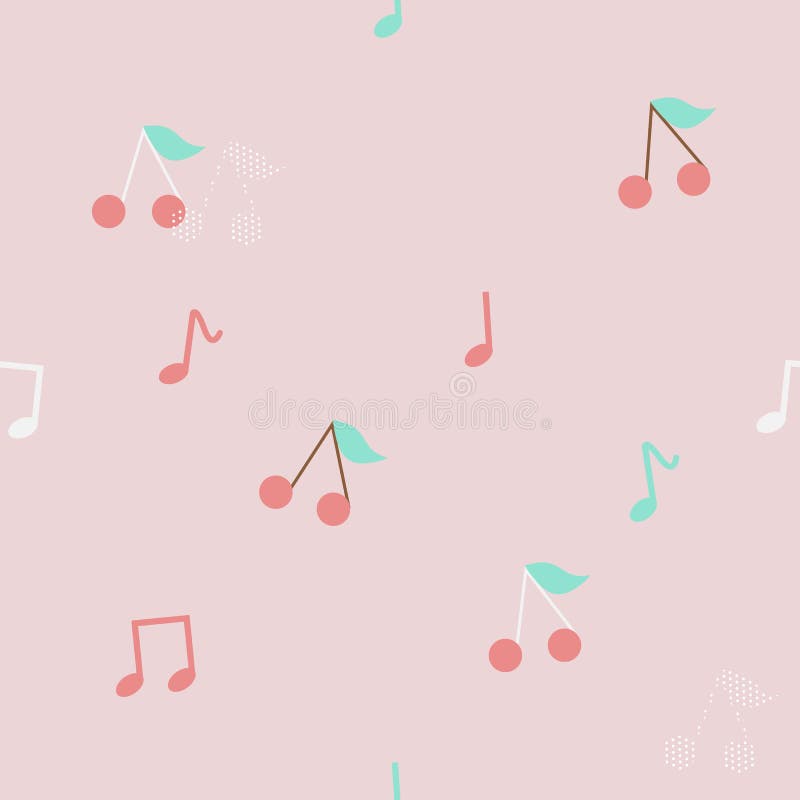 Music cherry notes tree stock vector. Illustration of polka - 3438817