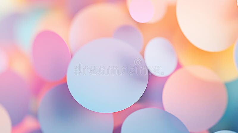 Pastel Circles Abstract Background Soft Colorful Shapes Stock ...