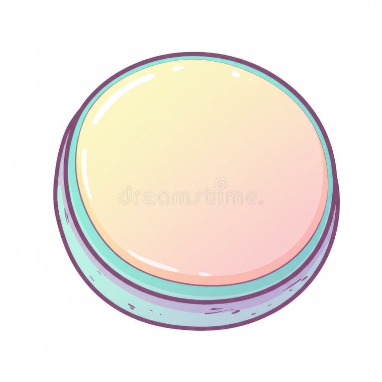 Pastel Circular Button Design Element Stock Illustration - Illustration ...