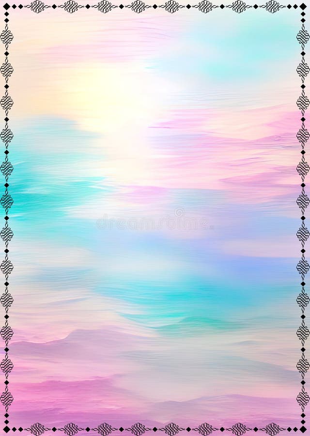 Pastel Color Background Frame Pattern Stock Illustration - Illustration ...