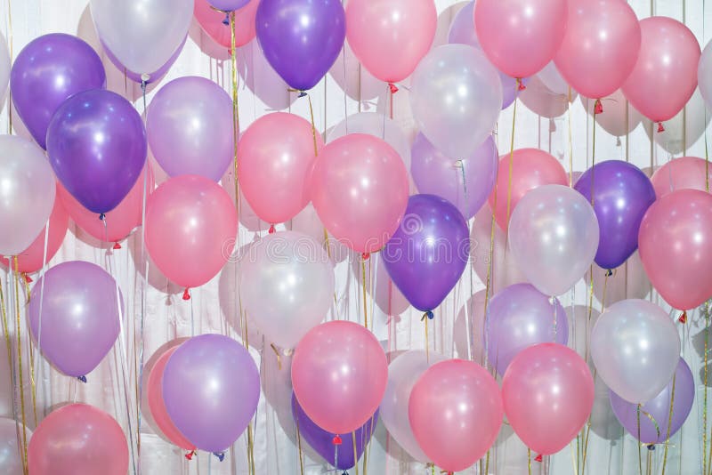 Pastel color balloons stock image. Image of party, celebration - 61156003