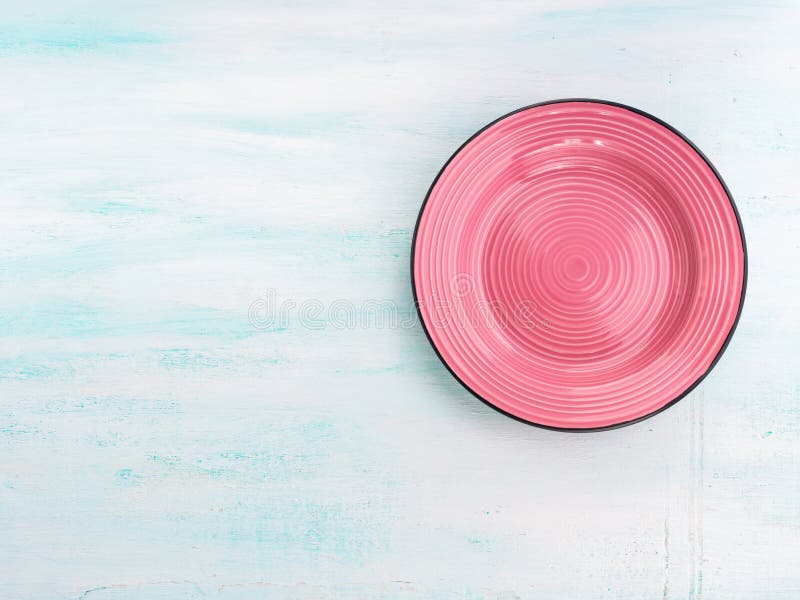 Pastel Color Ceramic Plate Dish Top View Background Stock Photo - Image ...