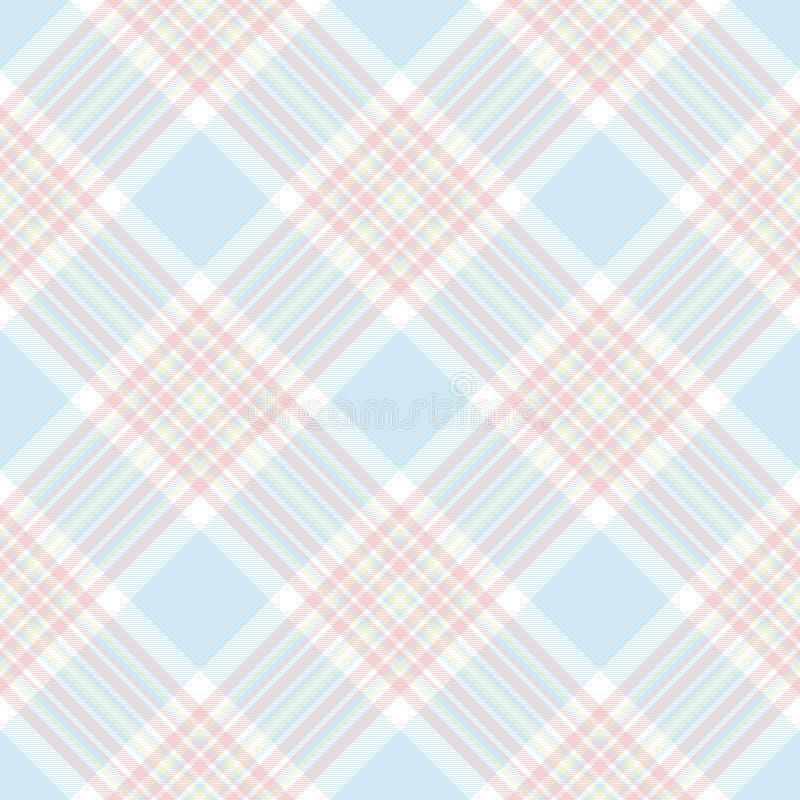 Pastel Color Check Diagonal Seamless Pattern Stock Vector ...