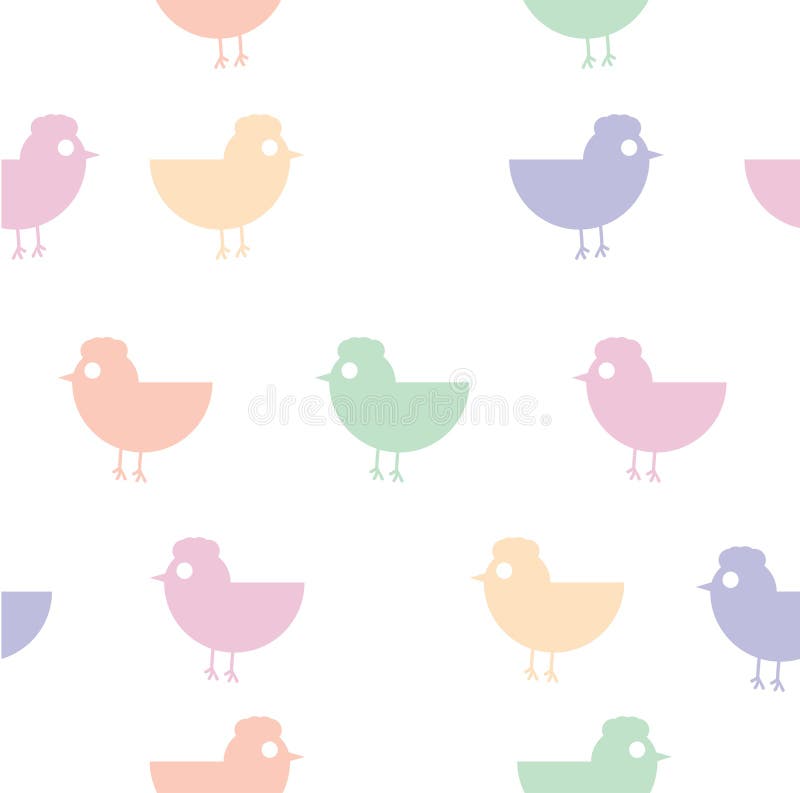 Pastel Color Chicken Seamless Pattern Stock Vector - Illustration of ...