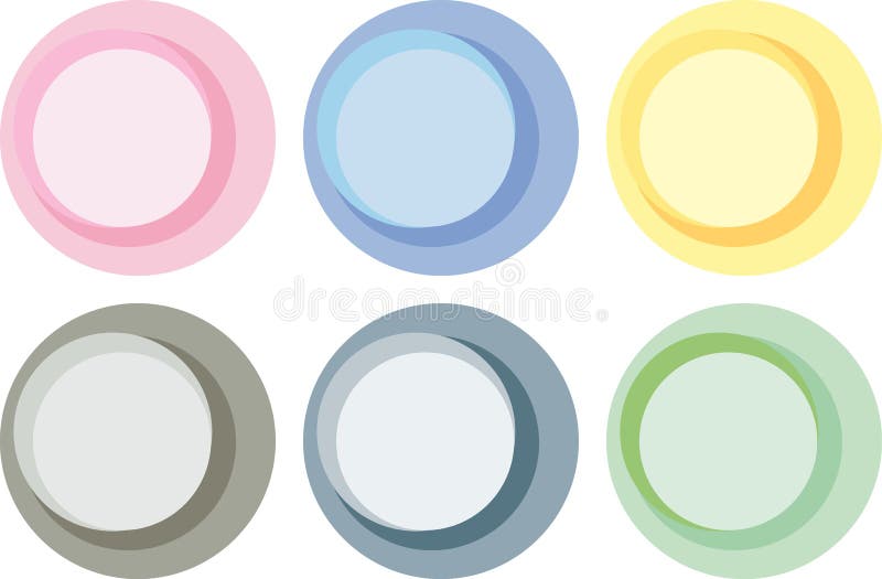 Pastel color circle labels stock vector. Illustration of pattern - 8146447