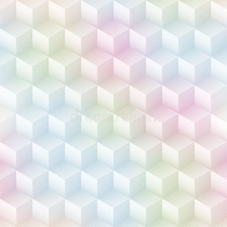 Pastel Color Cube Seamless Pattern Stock Vector - Illustration of ...