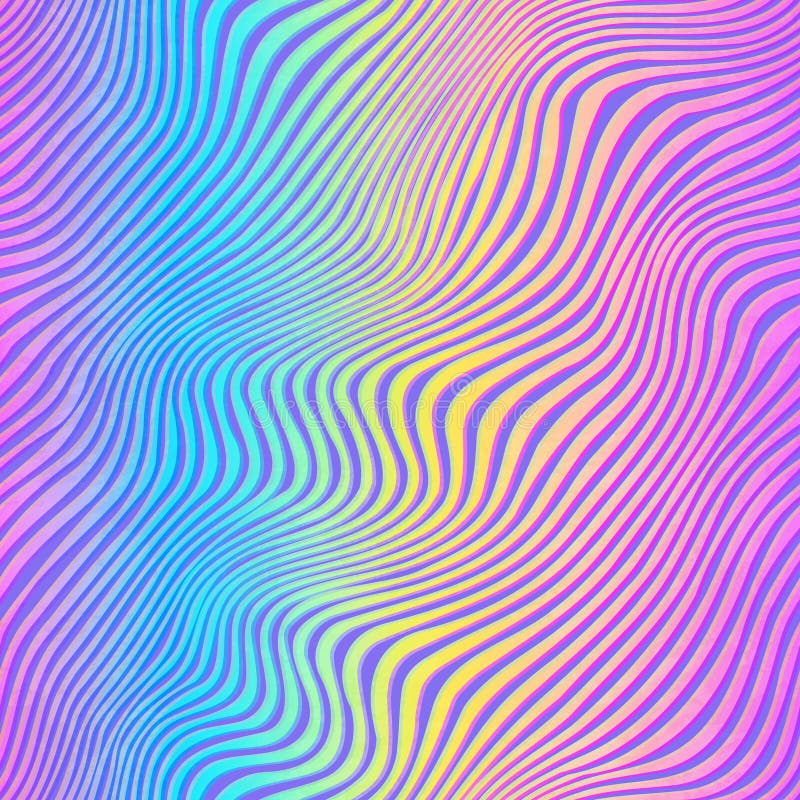 Pastel Color Curved Lines. Seamless Pattern Stock Vector - Illustration ...