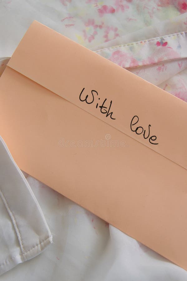 Pastel Color Envelope on a Silky Cloth, Romantic Love Envelope Stock ...