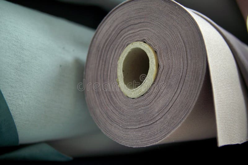 Pastel Color Fabric Rolls Isolated on White Stock Photo - Image of ...
