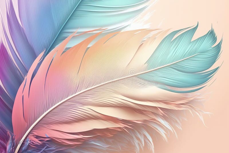 Pastel Color Feather Abstract Background Stock Illustration ...