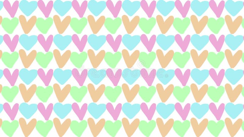 Pastel Color Heart Pattern, Motion Stock Video - Video of isolated ...