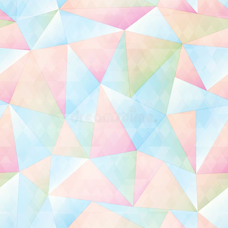 Pastel Color Triangle Seamless Pattern Stock Vector - Illustration of ...