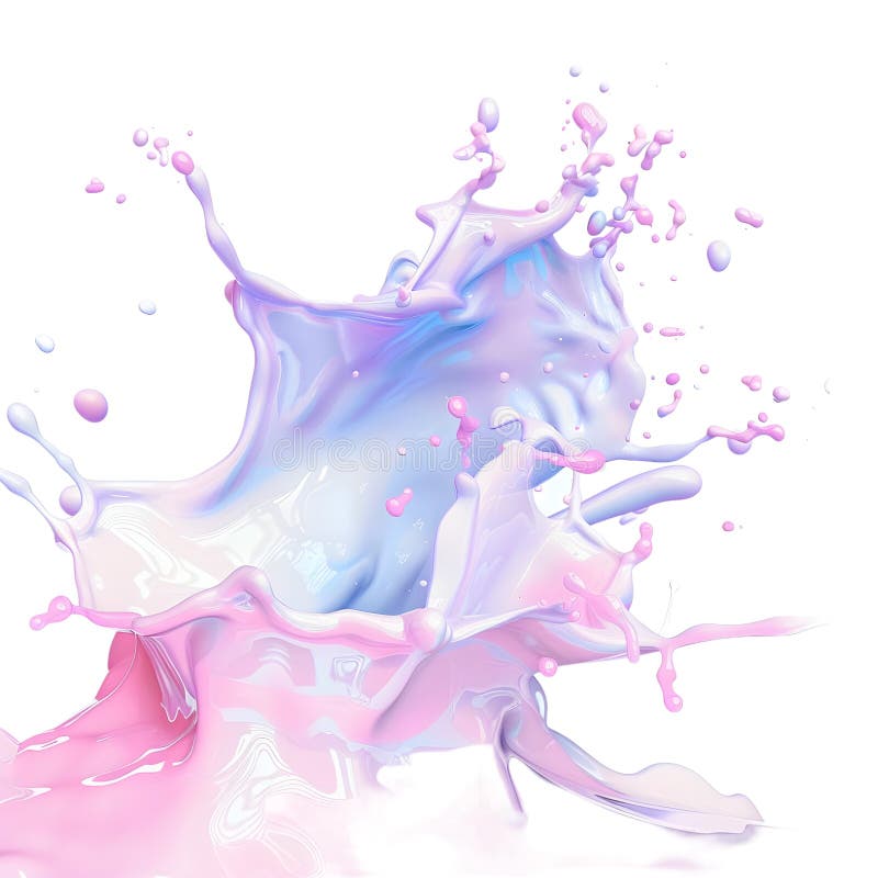 Pastel Color Water Splash on Transparent Background - Ai Generated ...