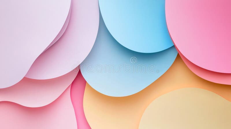 Pastel Colored Abstract Paper Layers Background Stock Photo - Image of ...