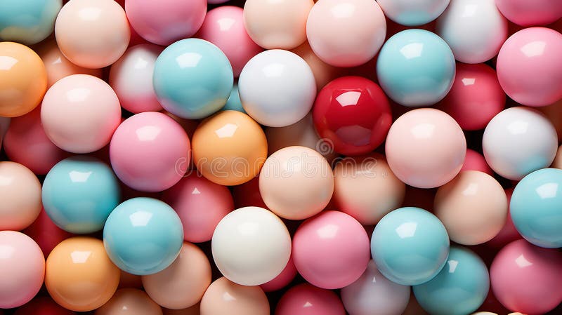 Pastel Colored Balls Background. Abstract Cute Backdrop Stock ...