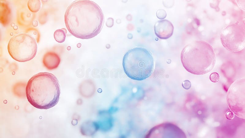 Pastel-colored Bubbles Floating in a Weightless Space Stock Image ...