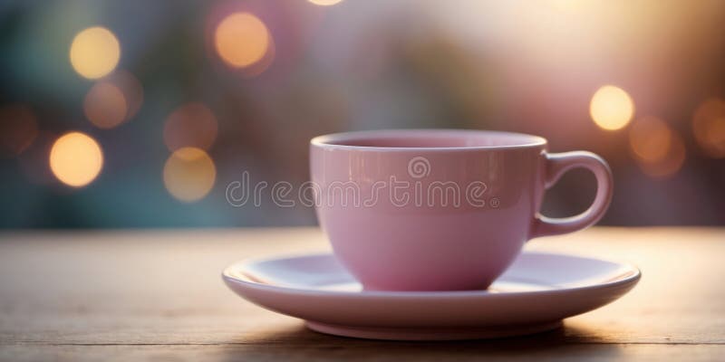 Pastel-colored Coffee Cup on Pink Pedestal. Stock Photo - Image of pink ...