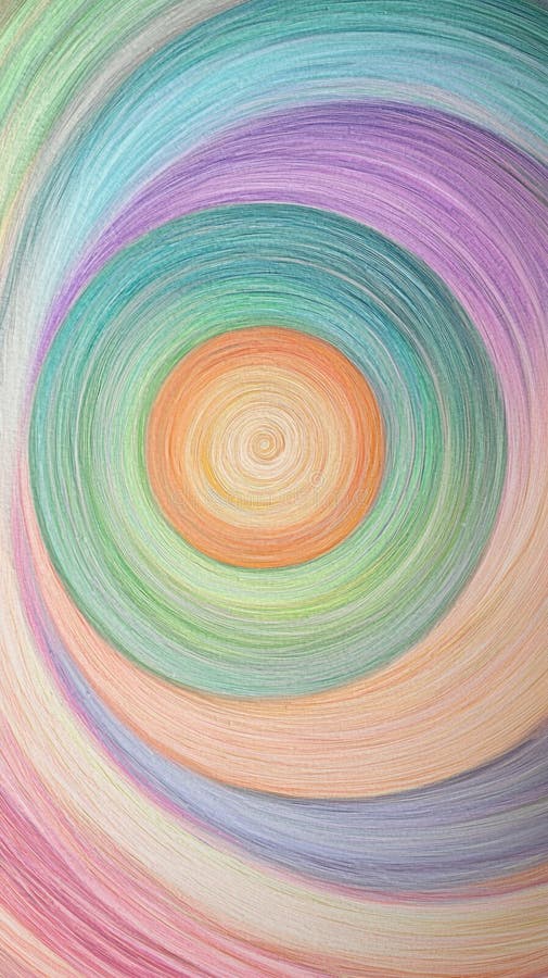 Pastel-colored Concentric Circles Gradually Increase in Size, Emanating ...
