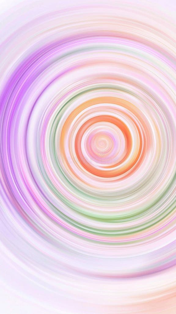 Pastel Colored Concentric Circles Swirling Together Create a ...