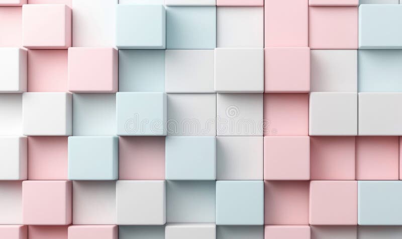 Pastel-colored Cubes Arranged in a Geometric Pattern Create a Soft ...