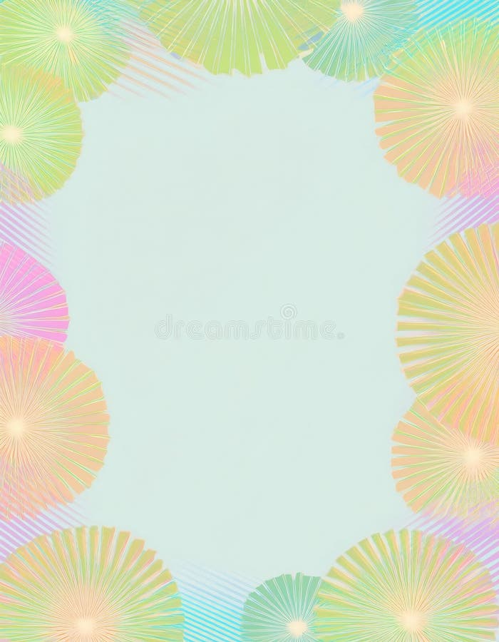 Pastel Colored Fireworks Exploding Creating a Frame for Poster Stock ...