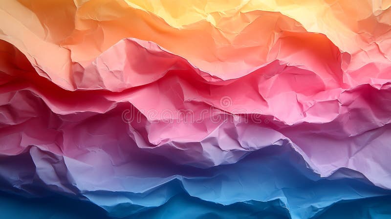 Pastel Colored Gradient Crumpled Paper Background Texture Stock ...
