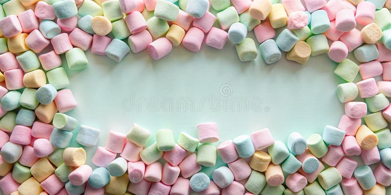 Pastel Colored Marshmallows As Background AI Generative Stock ...