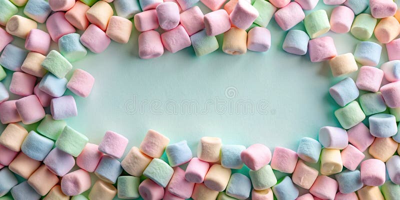 Pastel Colored Marshmallows As Background AI Generative Stock ...