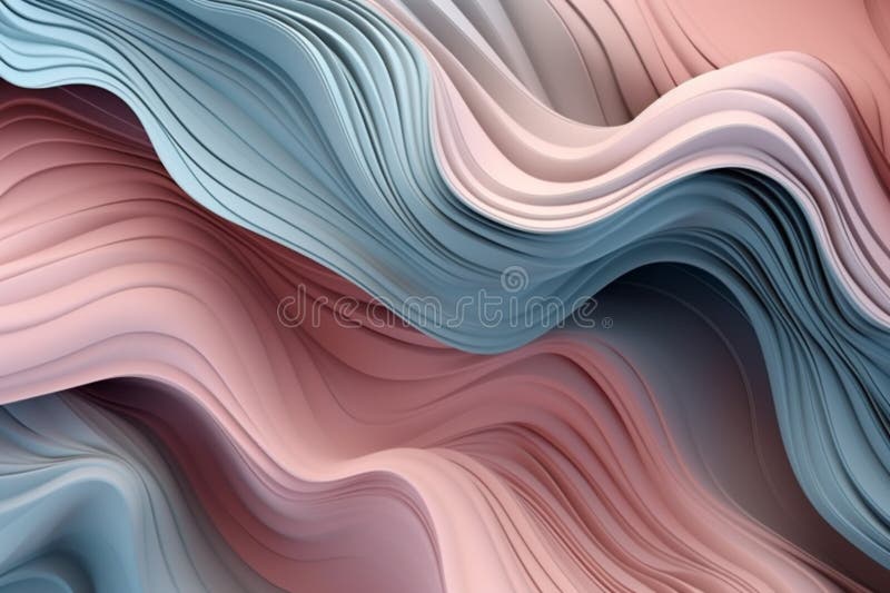 Pastel Colored Matte Waves Background with Copy Space Stock ...