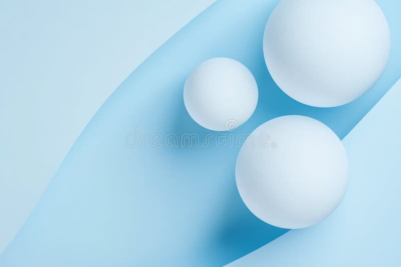 Pastel-colored Objects Arranged on a Blue Background Stock Illustration ...