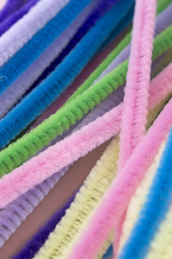 Pastel Colored Pipe Cleaners Stock Image - Image of colorful, green ...
