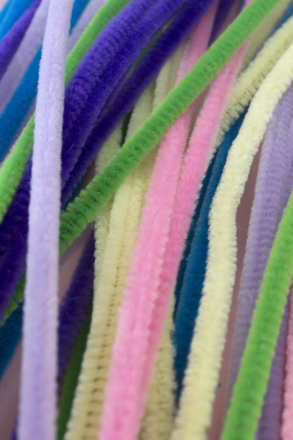 Pastel Colored Pipe Cleaners Stock Photo - Image of vivid, material ...