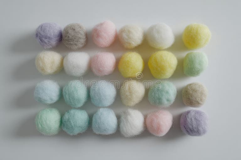 Pastel Pom-Pom Array stock illustration. Illustration of kids - 390787323