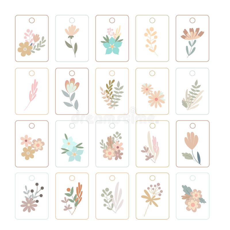 Pastel labels stock illustration. Illustration of scrapbook - 4856912