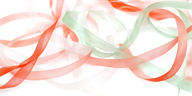 Pastel Colored Ribbons Creating a Delicate and Artistic Composition on ...