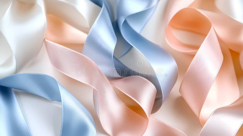 Pastel Colored Ribbons Creating Elegant Swirls and Curves Stock Image ...