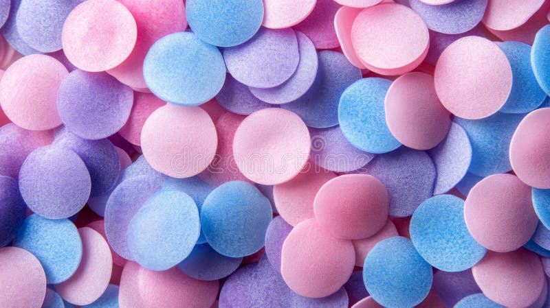 Pastel Colored Round Confetti Pieces in a Pile Stock Illustration ...