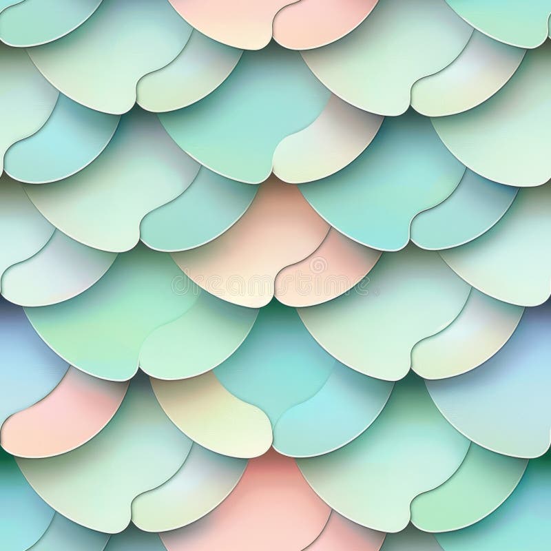 Pastel Colored Scalloped Pattern Background Design Stock Image - Image ...