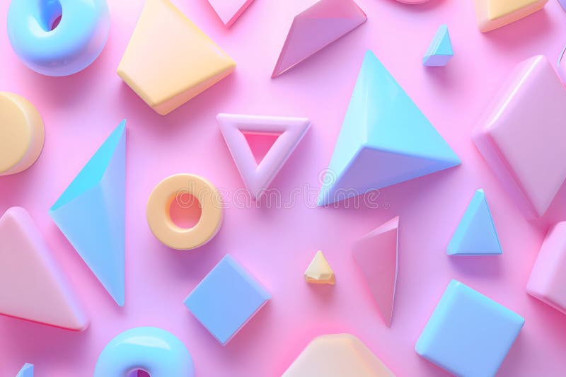 Pastel Colored Shapes Background Stock Photo - Image of platform ...