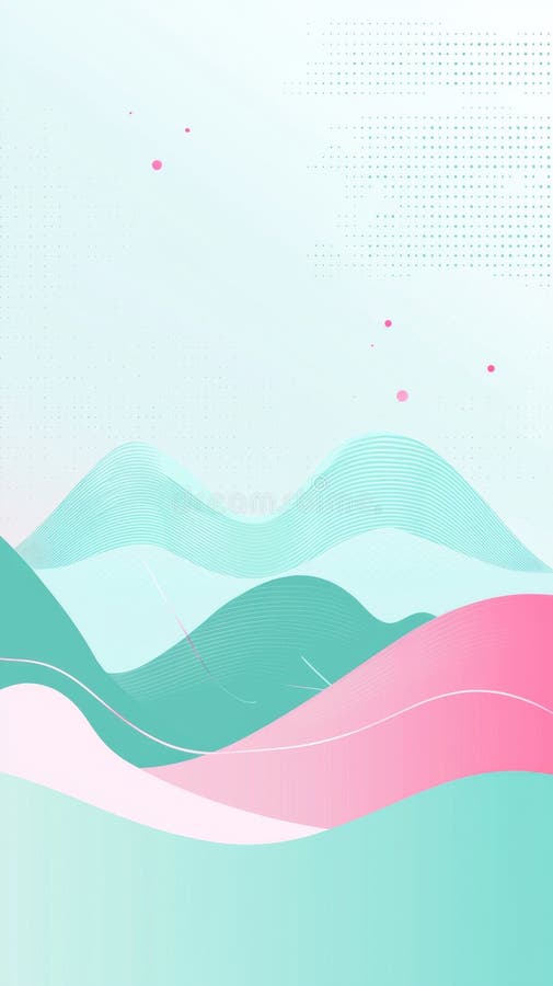Pastel-colored Shapes Flow Across a Light Background, Creating a Serene ...