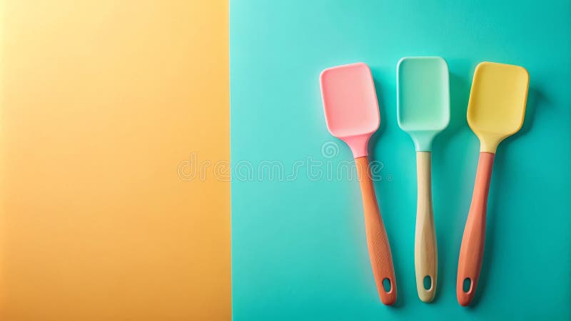 Colored Silicone Spatulas Stock Illustrations – 18 Colored Silicone ...