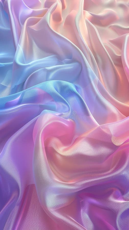 Pastel Colored Silk Fabric Cloth Stock Illustration - Illustration of ...